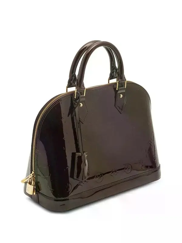 LOUIS VUITTON Alma Pm Monogram Vernis Tote Bag - Brown