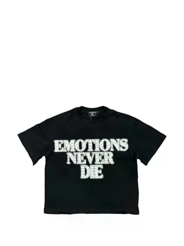 Mixed Emotion End Rhinestone-embellished Cotton T-shirt