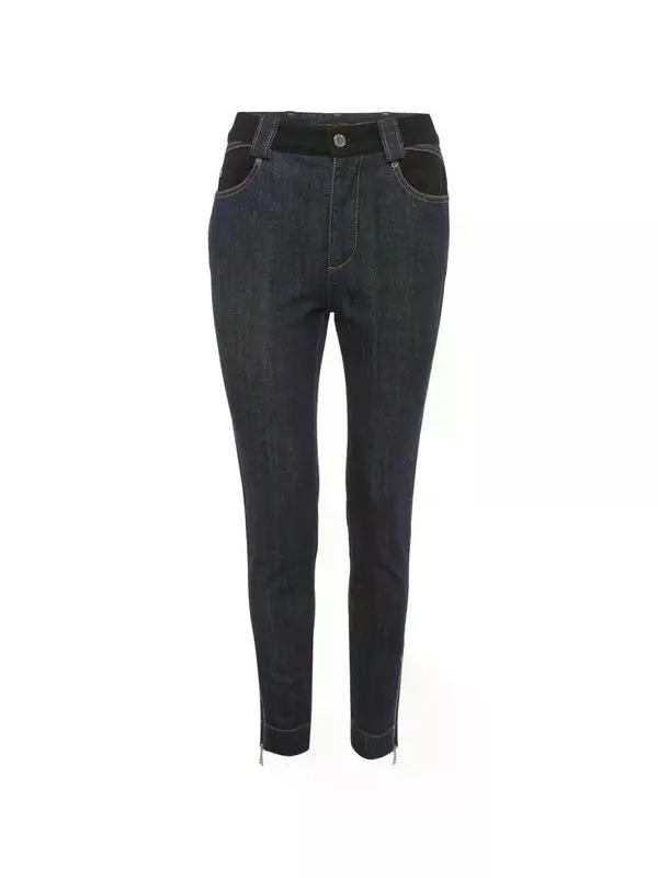 LOUIS VUITTON Slim Cut Jeans With Zip Detail - Blue