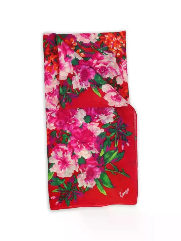 Kenzo Floral-print Scarf - Red