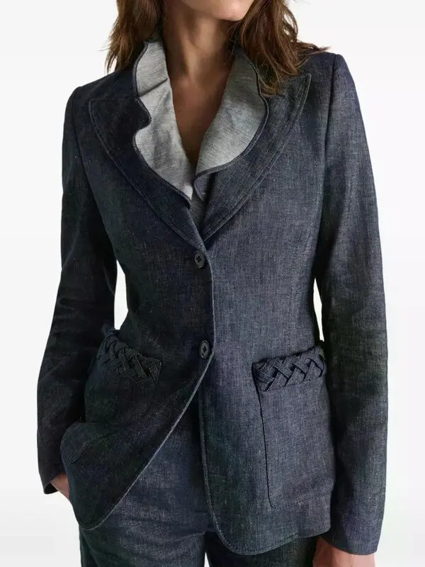 Dorothee Schumacher Braided Detail Denim Blazer