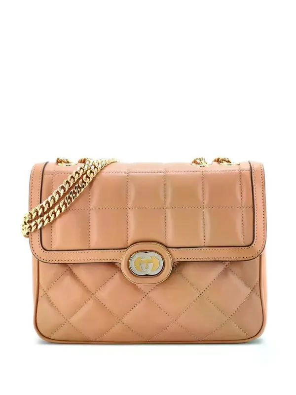 Gucci Mixed Matelassé Leather Small Shoulder Bag - Neutrals