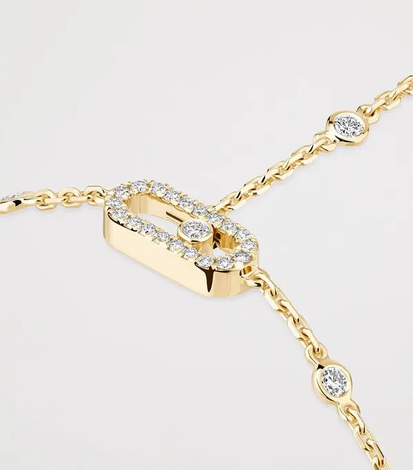Messika Move Uno Diamond Hand Bracelet In Yellow