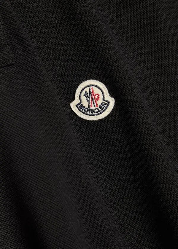 Moncler Logo-appliquéd Piqué Cotton Polo Shirt