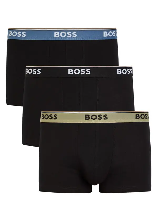 BOSS Power Stretch-cotton Boxer Trunks - Black