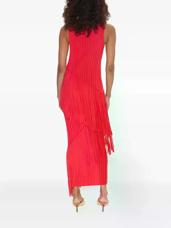SIMONMILLER Spiral Maxi Dress With Fringe Detail