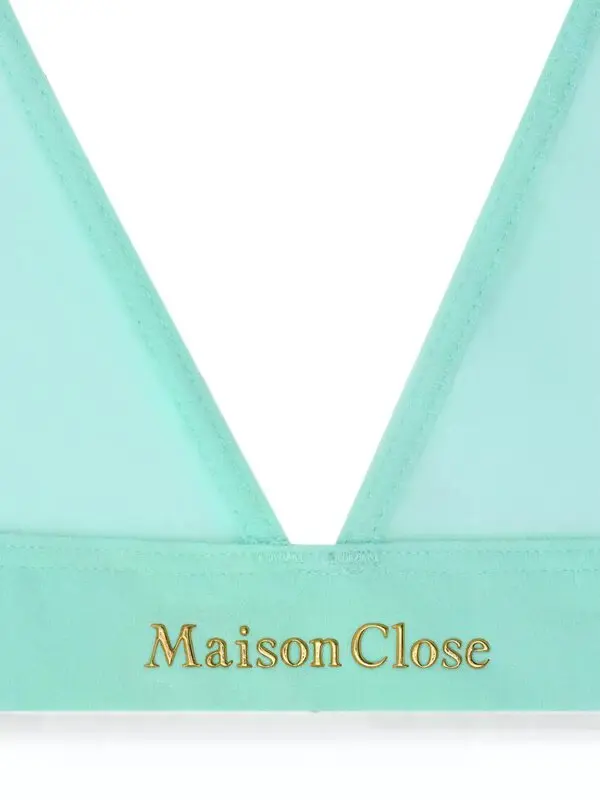 MAISON CLOSE Double Sens Sheer Triangle Bra - Blue