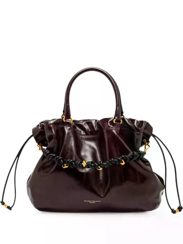 GIANNI CHIARINI Morgana Leather Shoulder Bag - Red