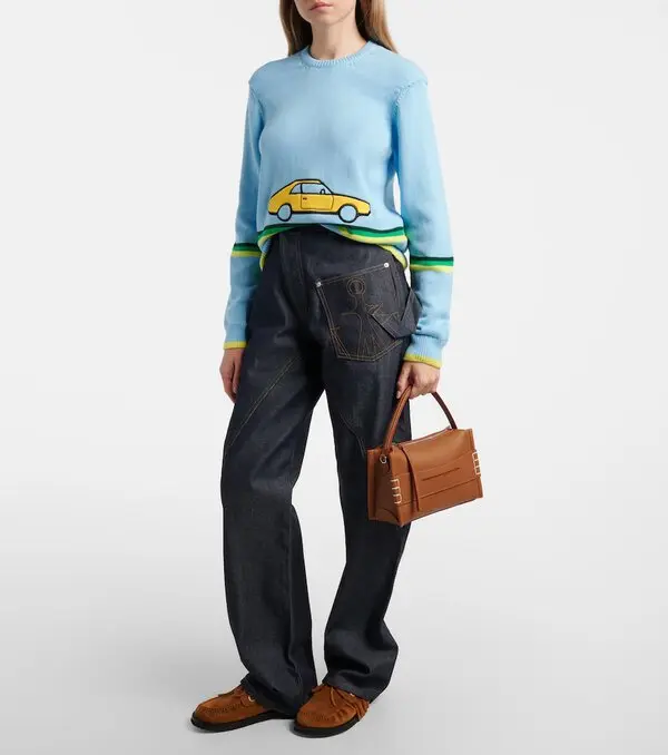 JW Anderson Embroidered Cotton Sweater