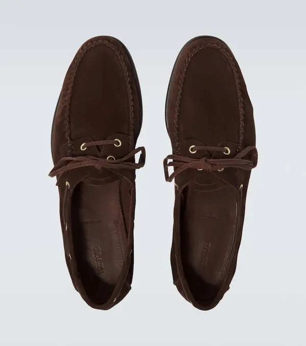 TOM FORD Theo Suede Boat Shoes - Brown