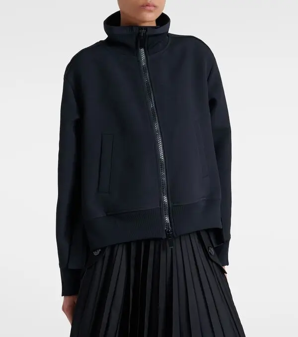 Sacai Paneled Zip-up Sweatshirt