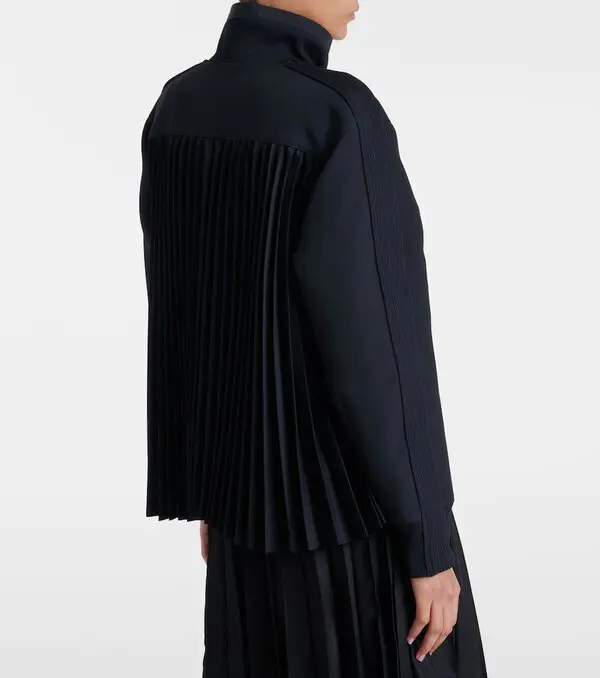 Sacai Paneled Zip-up Sweatshirt