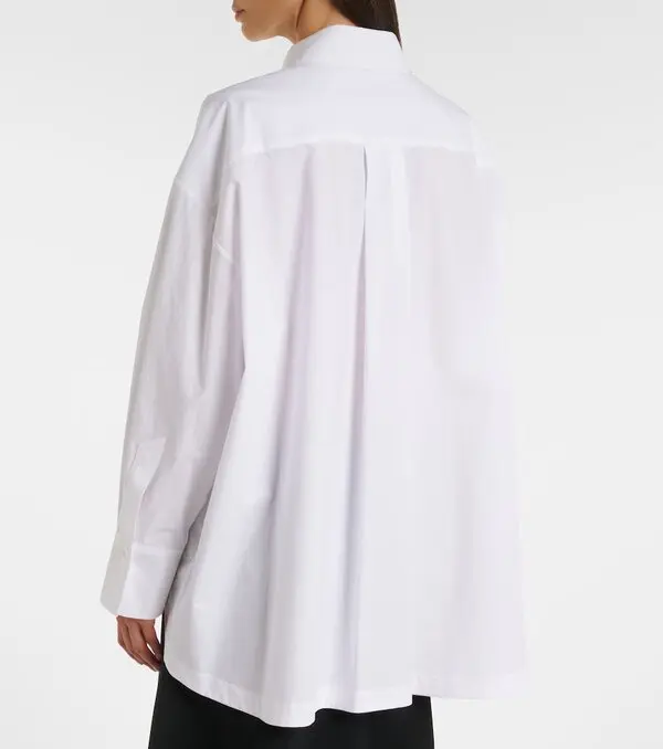 Attico Asymmetrical Cotton Poplin Shirt