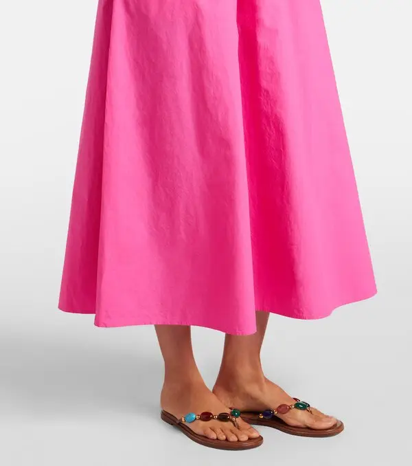 Velvet By Graham & Spencer Romilly Cotton-blend Midi Dress