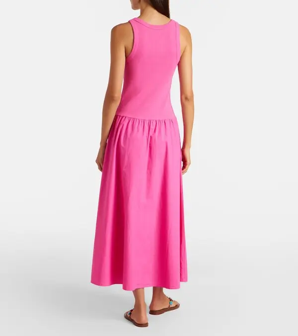 Velvet By Graham & Spencer Romilly Cotton-blend Midi Dress