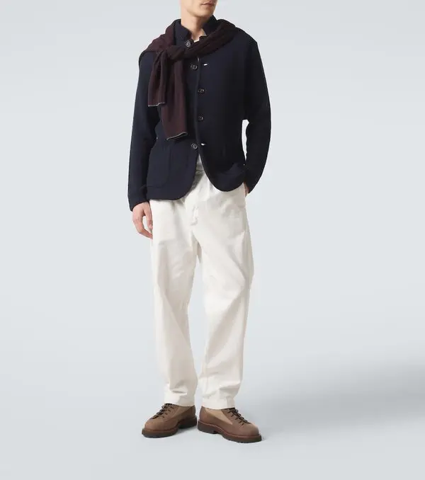 Eleventy Wool And Cashmere-blend Cardigan