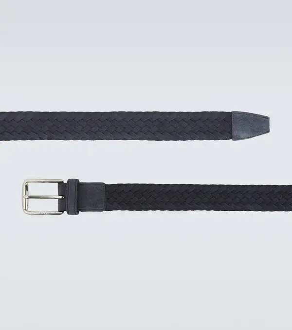 TOD'S Braided Suede Belt - Blue
