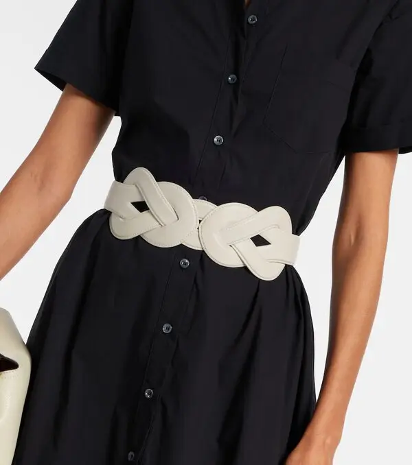 Altuzarra Loopy Leather Belt - White