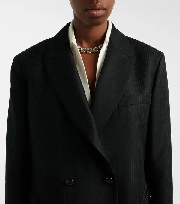 BLAZÉ MILANO Nightbreak Pinstripe Virgin Wool Blazer