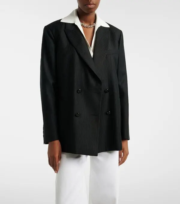 BLAZÉ MILANO Nightbreak Pinstripe Virgin Wool Blazer