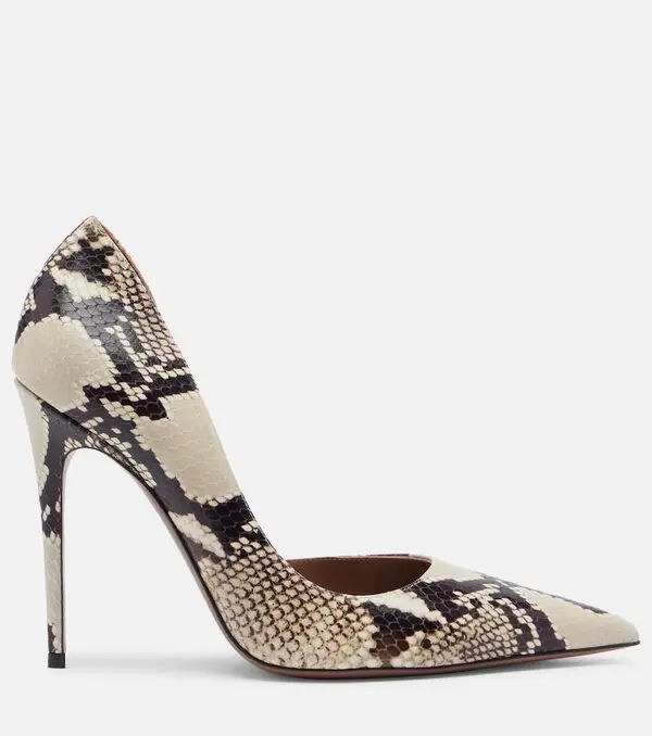 Paris Texas Vera Snake-effect Leather Pumps - Multicoloured