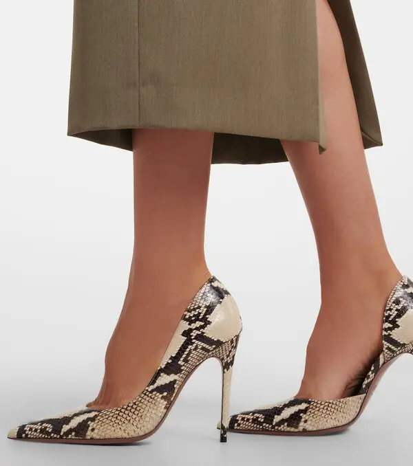 Paris Texas Vera Snake-effect Leather Pumps - Multicoloured