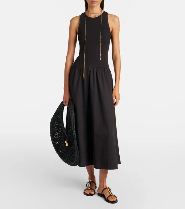 Velvet By Graham & Spencer Romilly Cotton-blend Midi Dress