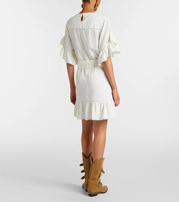 MARANT ETOILE Melicia Ruffled Mini Dress - White