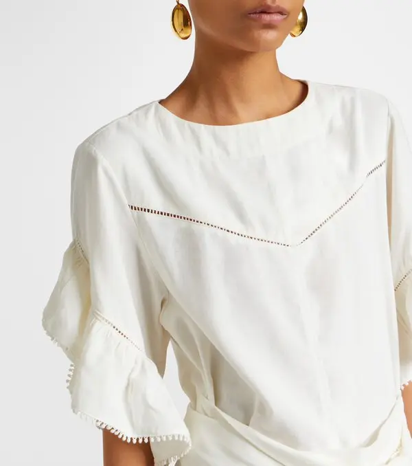 MARANT ETOILE Melicia Ruffled Mini Dress - White