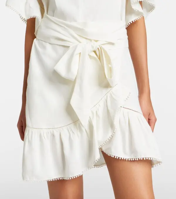 MARANT ETOILE Melicia Ruffled Mini Dress - White