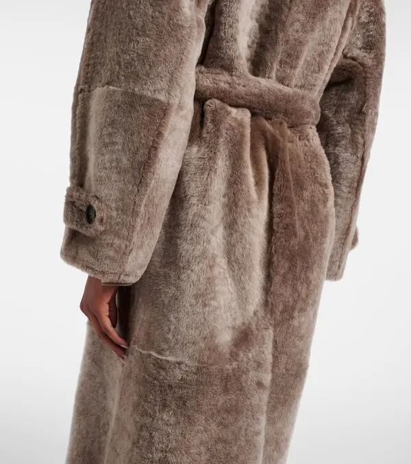 Brunello Cucinelli Shearling Wrap Coat
