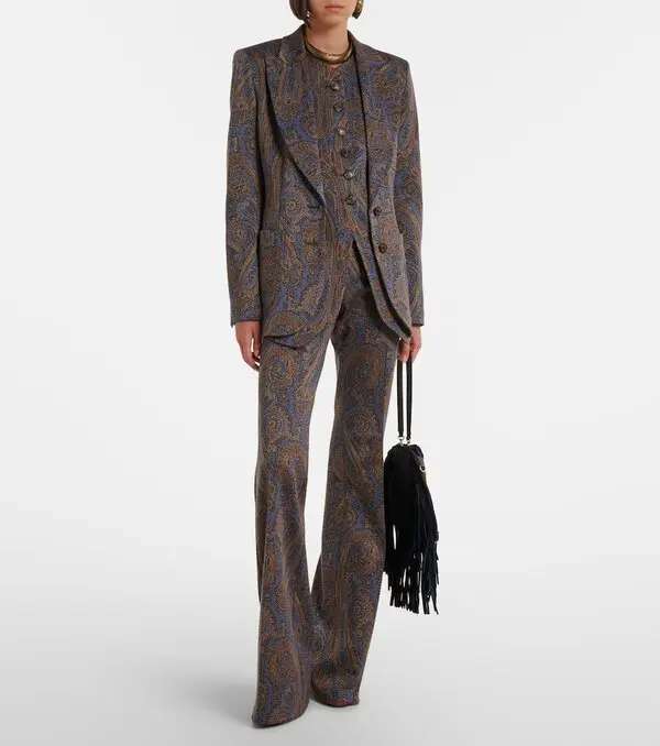 Etro Paisley Flared Trousers