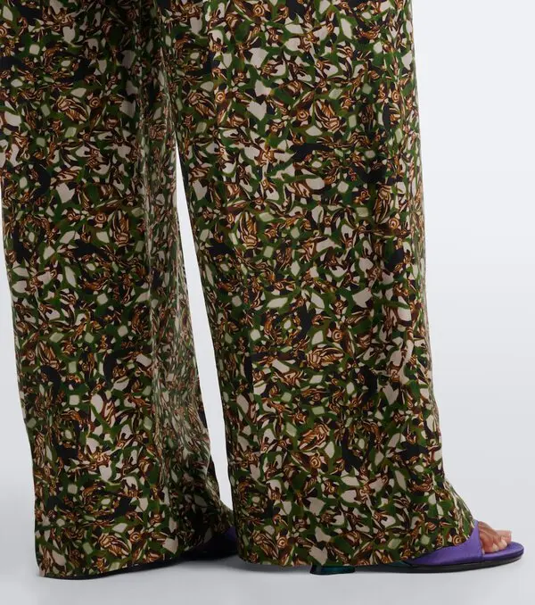 Dries Van Noten Printed Wide-leg Trousers - Multicoloured