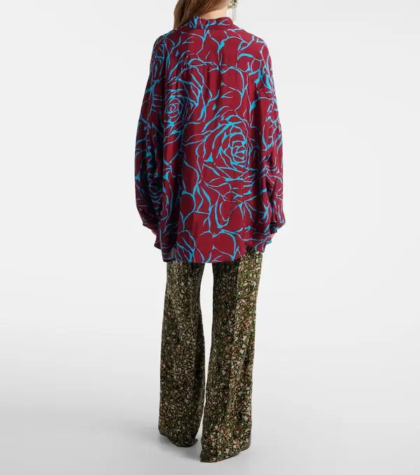 Dries Van Noten Printed Wide-leg Trousers - Multicoloured