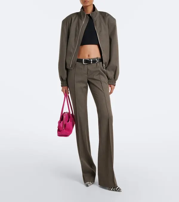 Attico Virgin Wool-blend Bomber Jacket