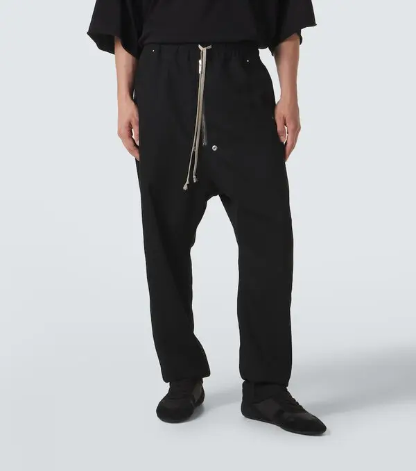 Rick Owens Bela Wool Wide-leg Pants - Black