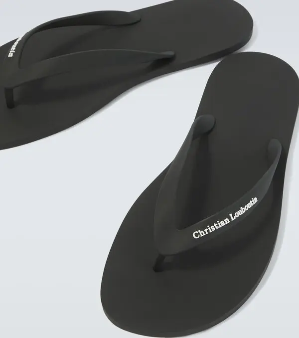 CHRISTIAN LOUBOUTIN Logo Thong Sandals