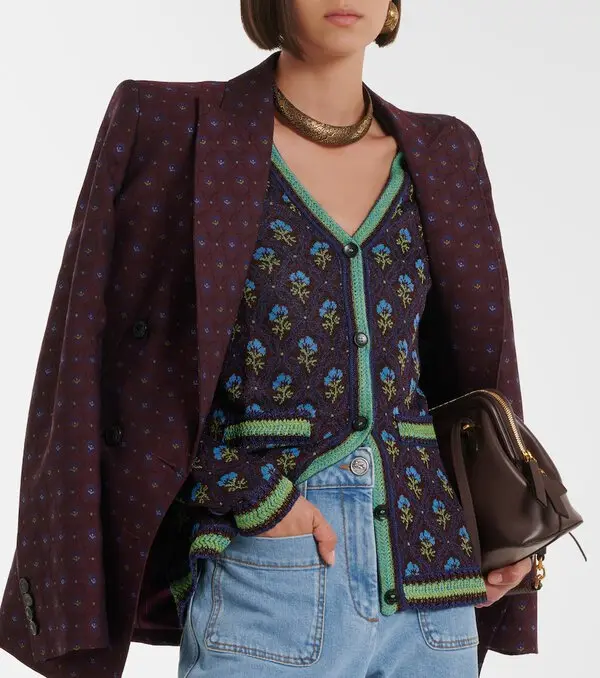 Etro Floral Jacquard Cardigan