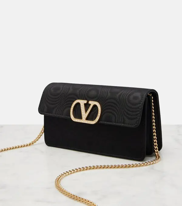 Valentino Garavani Vlogo Mini Moire Clutch