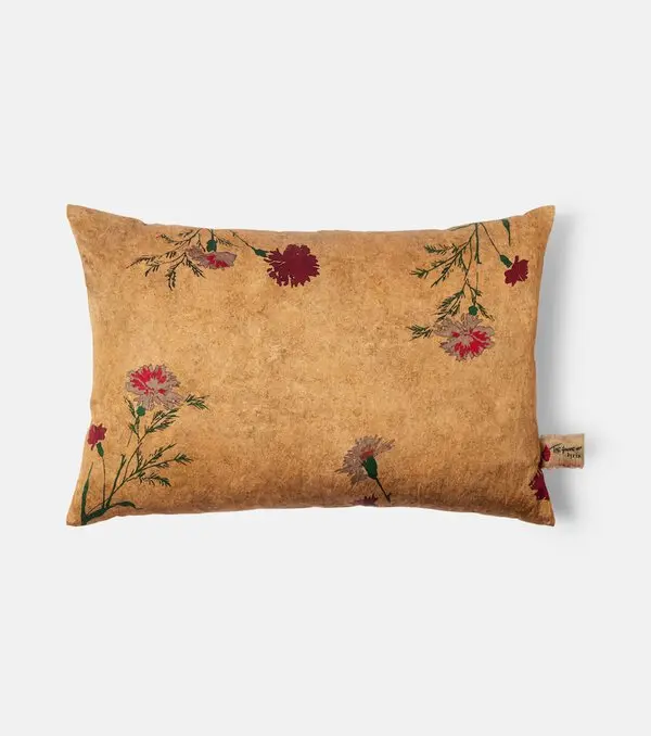 THE HOUSE OF LYRIA Cipriolo Floral Cushion - Brown