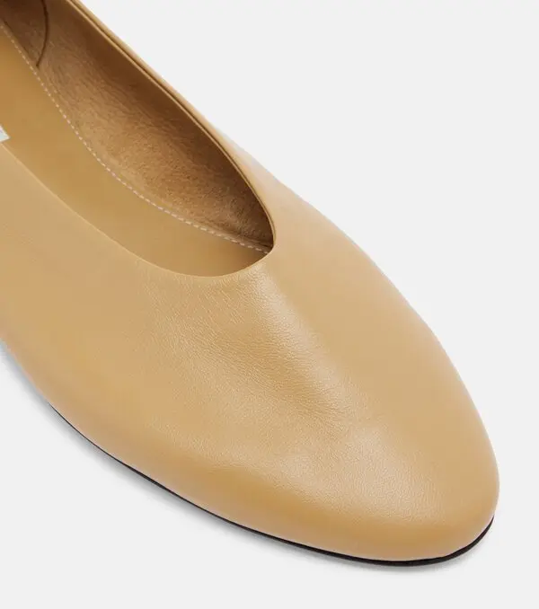 TOTEME Nappa Leather Ballet Flats - Beige