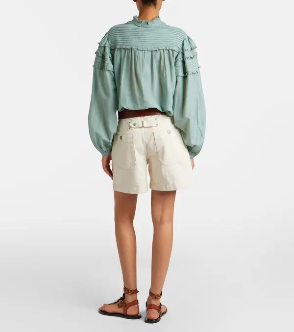 MARANT ETOILE Cotton Shorts With Patch Pockets