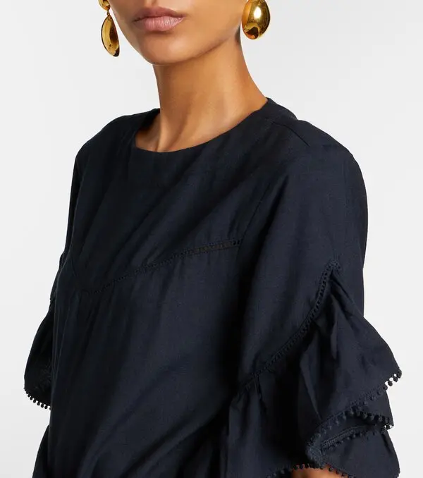 MARANT ETOILE Melicia Ruffled Mini Dress - Black