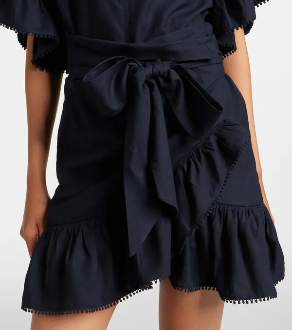 MARANT ETOILE Melicia Ruffled Mini Dress - Black