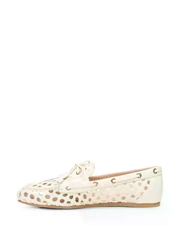 STUART WEITZMAN Tinsley Woven Leather Boat Shoes