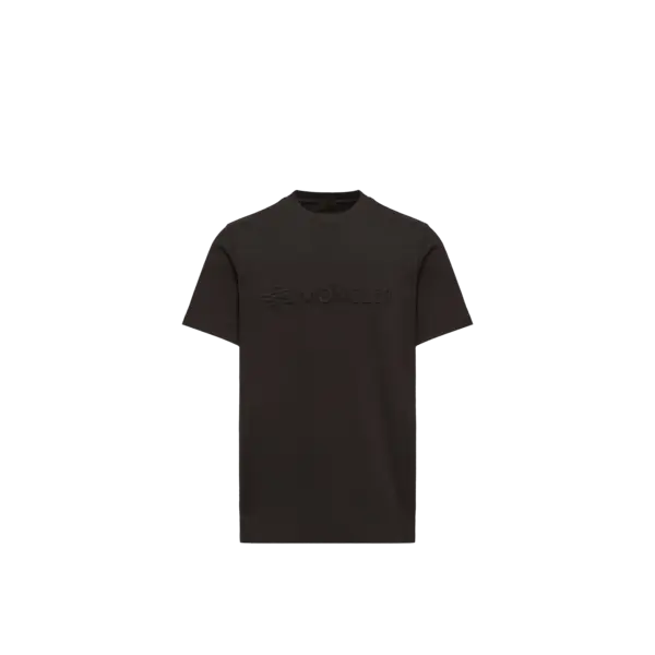 Moncler Logo Cotton T-shirt - Black