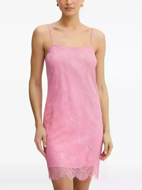 TWINSET Tiered Point D'esprit Mini Dress - Pink