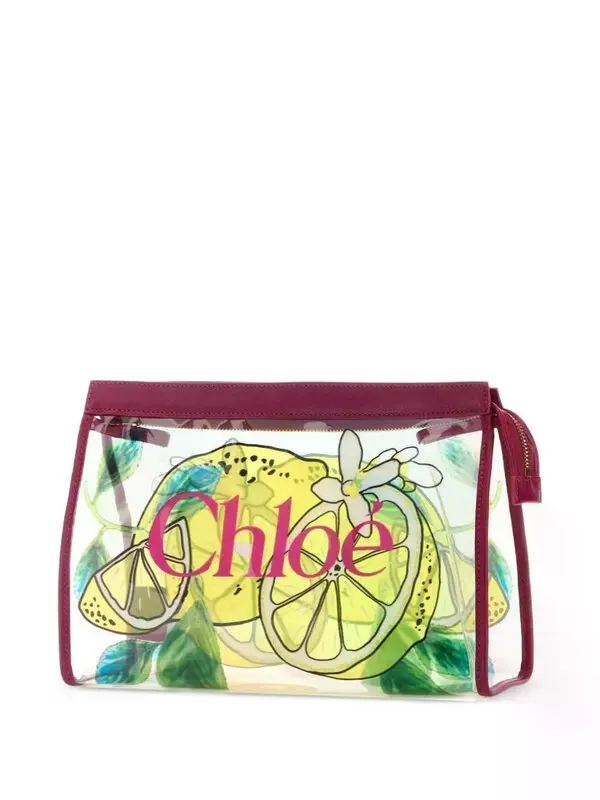 Chloé Soleil Lemon-print Clutch Bag