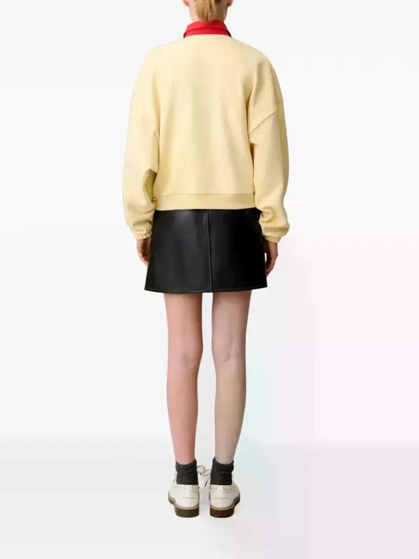 Claudie Pierlot Oversized Cotton Sweatshirt With Contrasting Collar