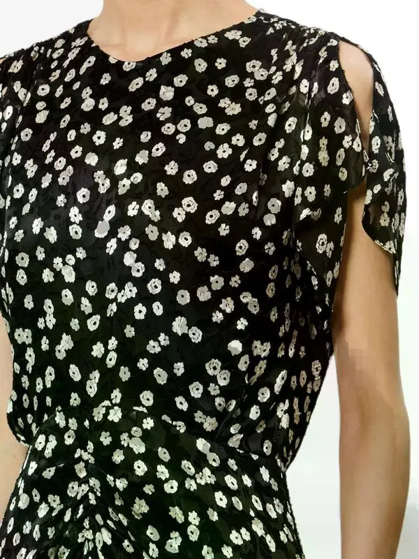 Isabel Marant Étoile Floral Print Devoré Effect Dress